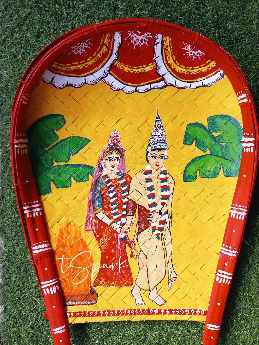 Bengali Wedding Kulo Handpainted| Bor Bou Kulo | Handpainted Bor Bou ...