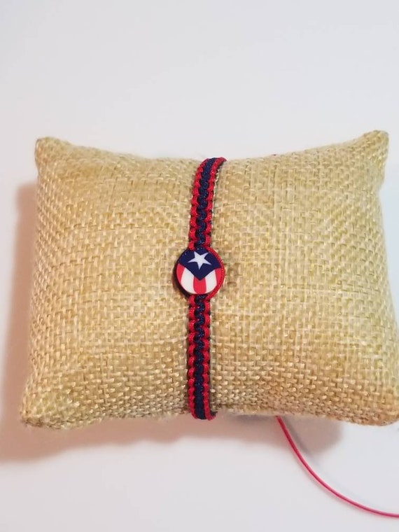 Puerto Rico Flag Reversible Bracelet Latino Bracelet Puerto - Etsy