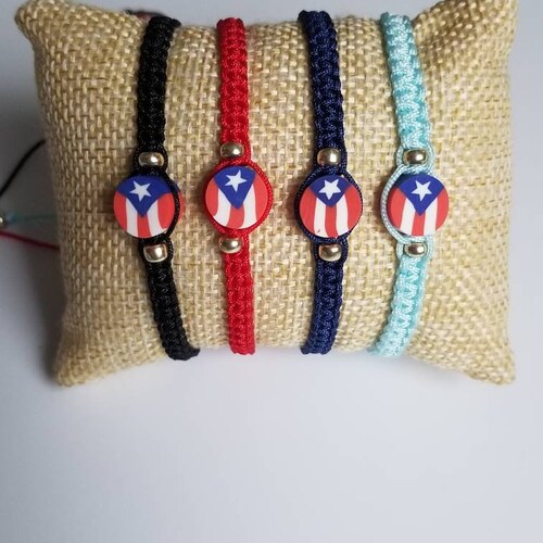 Puerto Rico Flag Necklace - Etsy