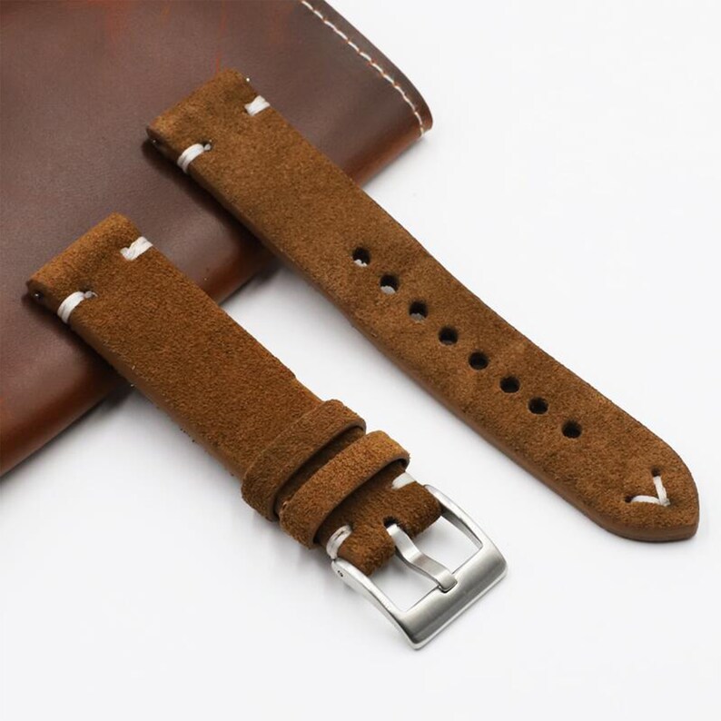 Suede Leather Watch Strap 18mm 20mm 22mm 24mm Watch Band Grey | Etsy