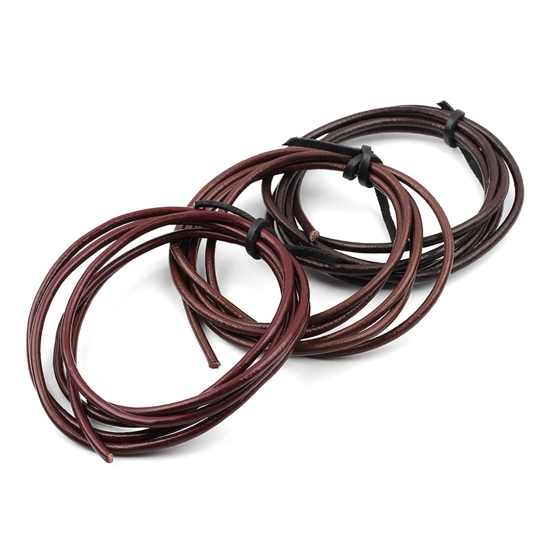 4mm Round Leather Cord, Genuine Cowhide Leather Cord, Necklace Cord ...