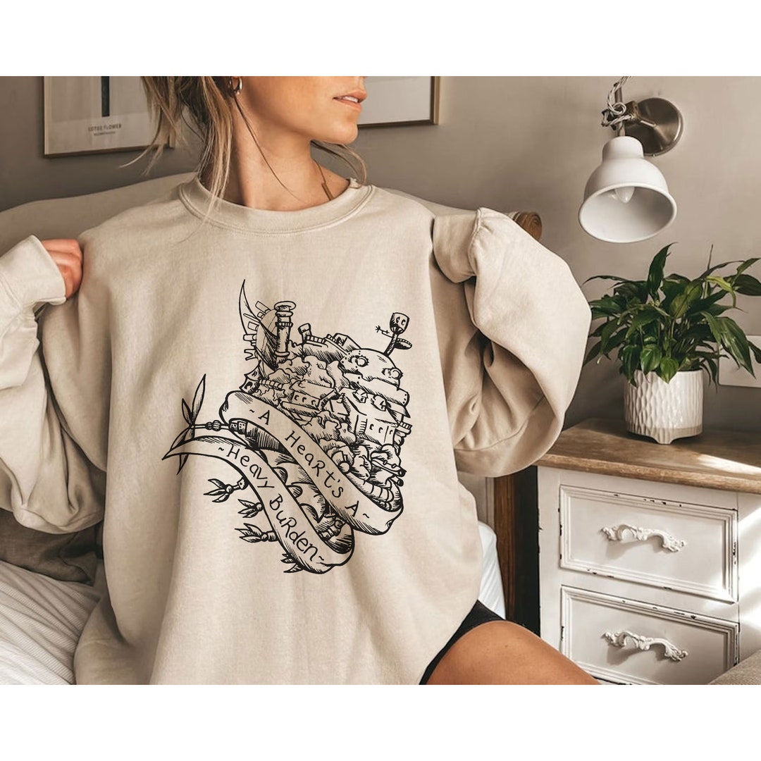 A Heart is A Heavy Burden Wizard Howl Shirt Moving Castle - Etsy