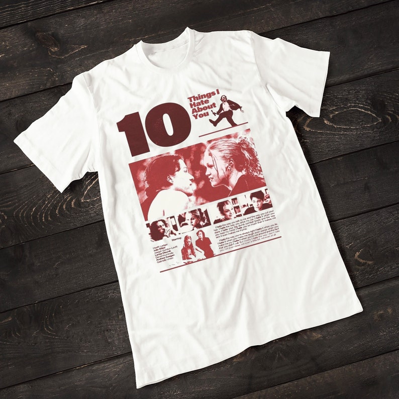 10 Things I Hate About You Shirt, Heath Ledger Shirt, Patrick Verona ...