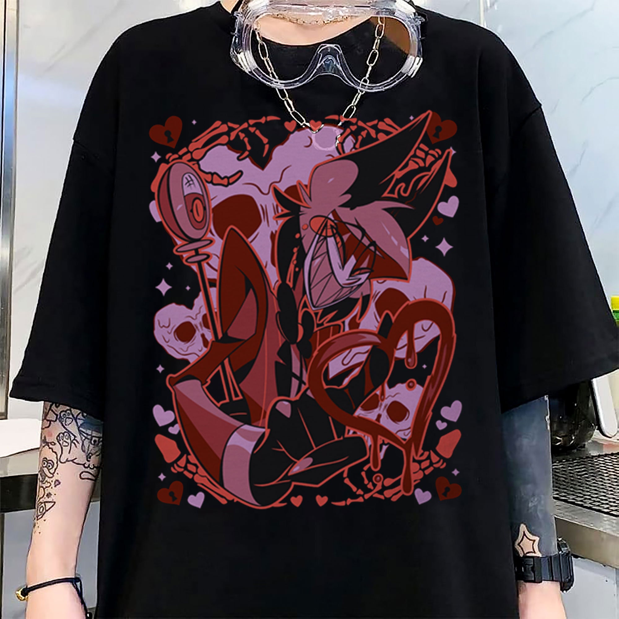 Alastor Valentines Day Hazbin Hotel Shirt, Helluva Boss Shirt, Hazbin ...