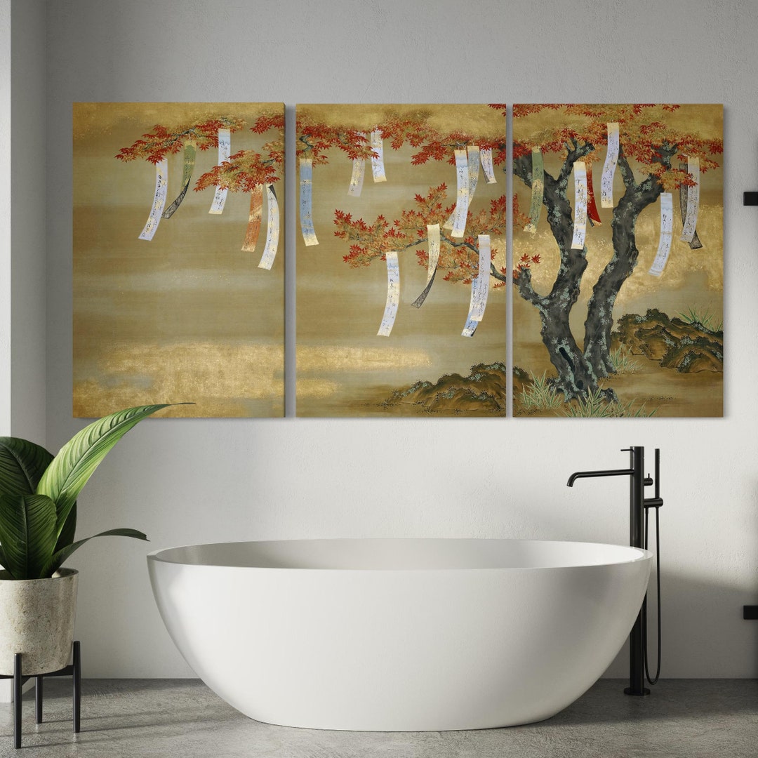 Japanese Landscape Art Asian Tree Japandi Wall Art Asian Extra Large ...