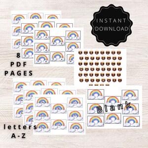 Rainbow Letter Match Lower and Uppercase A-Z Alphabet - Etsy
