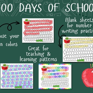 100 Days of School Caterpillar Tracker Printable PDF, for Students ...