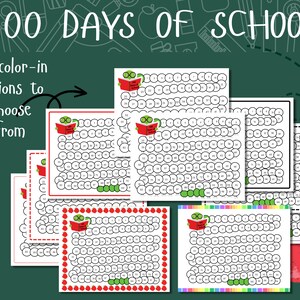 100 Days of School Caterpillar Tracker Printable PDF, for Students ...