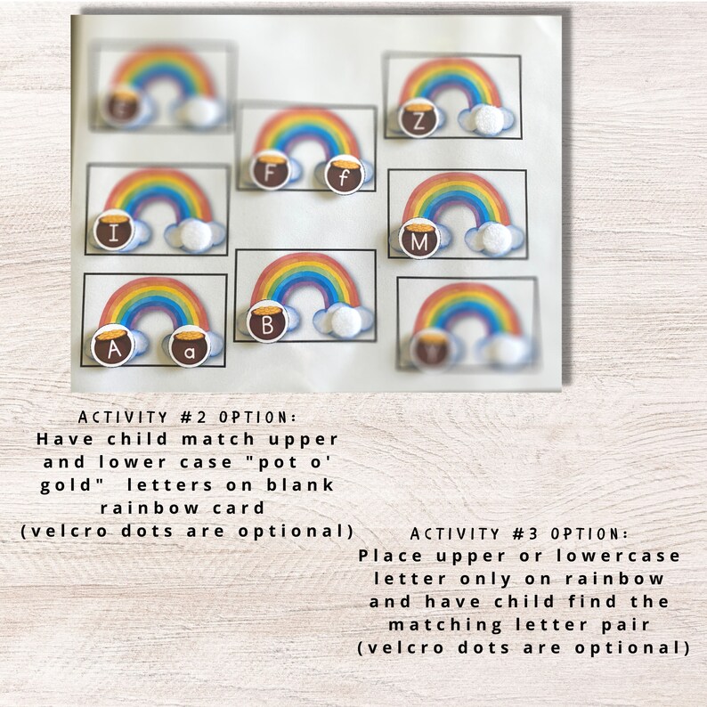 Rainbow Letter Match Lower and Uppercase A-Z Alphabet - Etsy