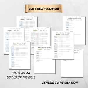 Old & New Testament Books of the Bible Tracker, Bible Planning ...