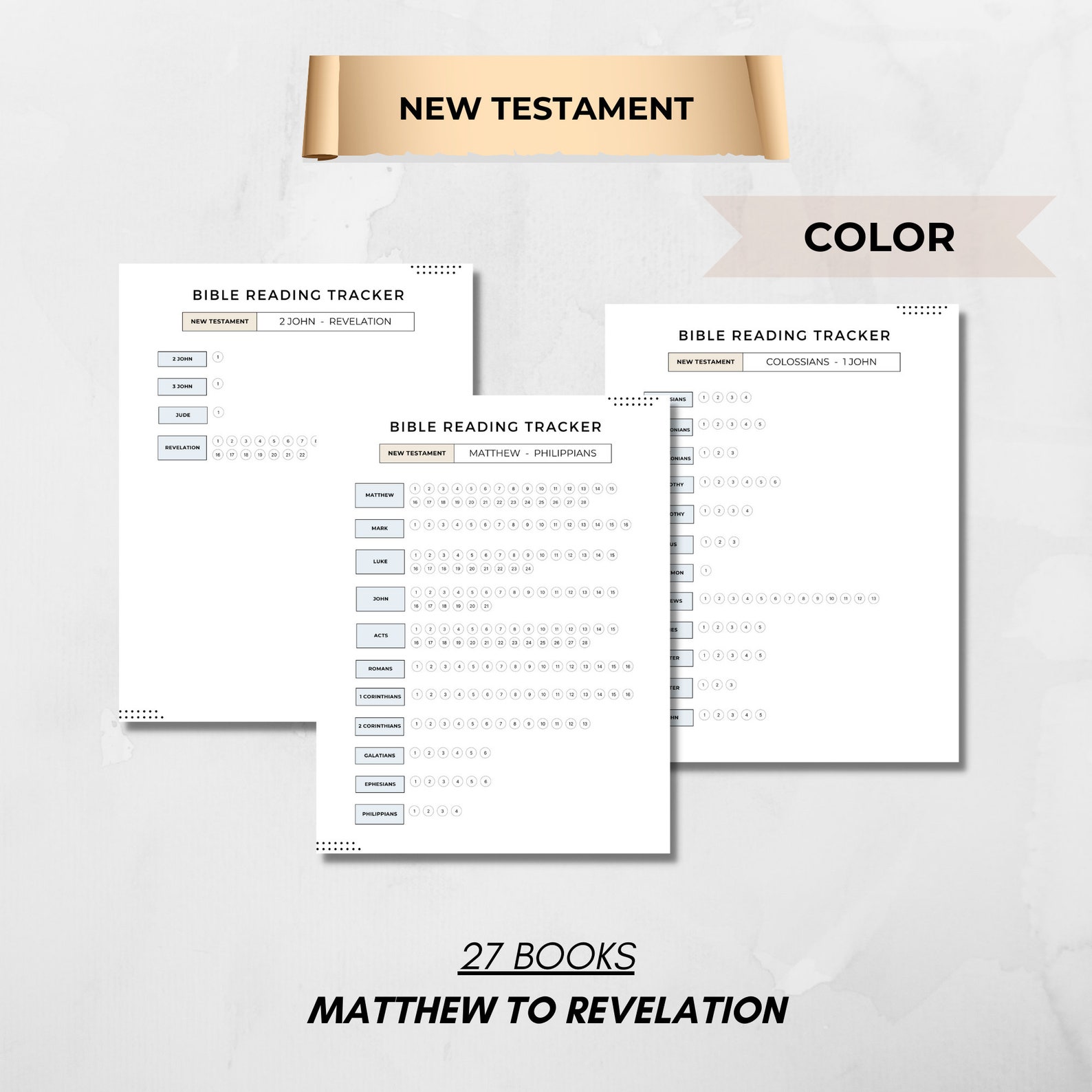 Old & New Testament Books of the Bible Tracker, Bible Planning ...
