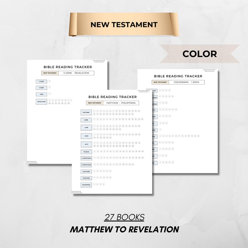 Old & New Testament Books of the Bible Tracker, Bible Planning ...