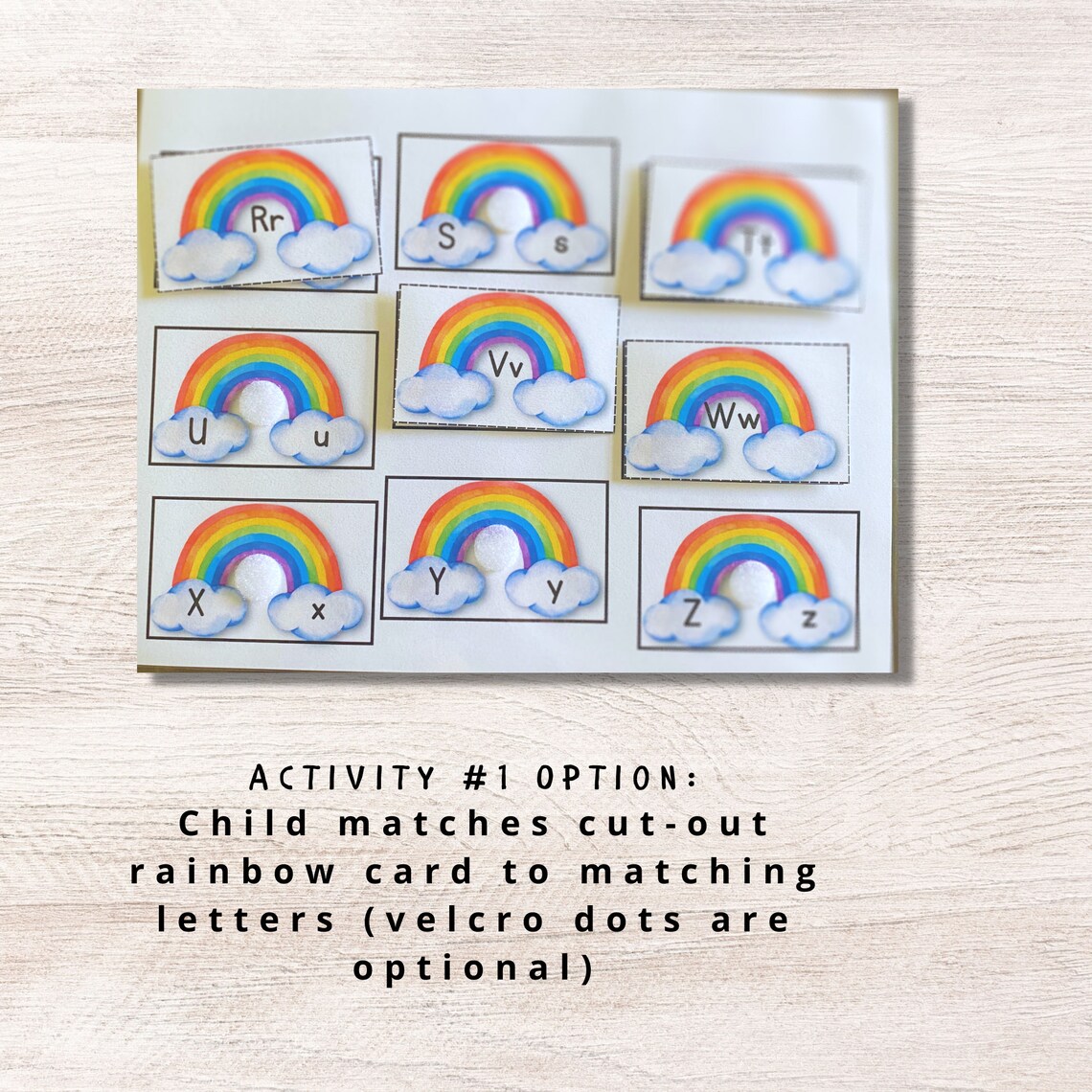 Rainbow Letter Match Lower and Uppercase A-Z Alphabet - Etsy