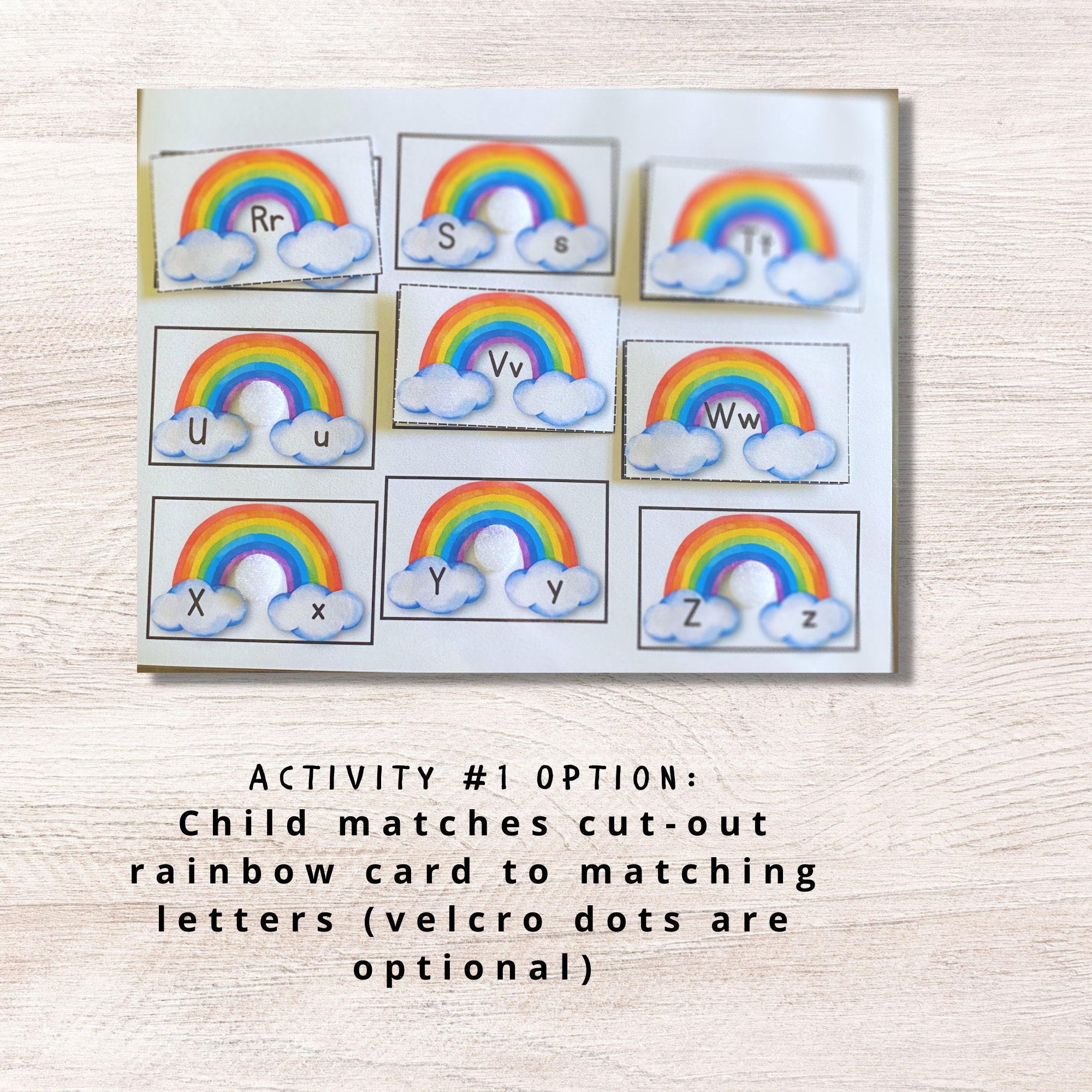 Rainbow Letter Match Lower and Uppercase A-Z Alphabet - Etsy