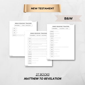 Old & New Testament Books of the Bible Tracker, Bible Planning ...