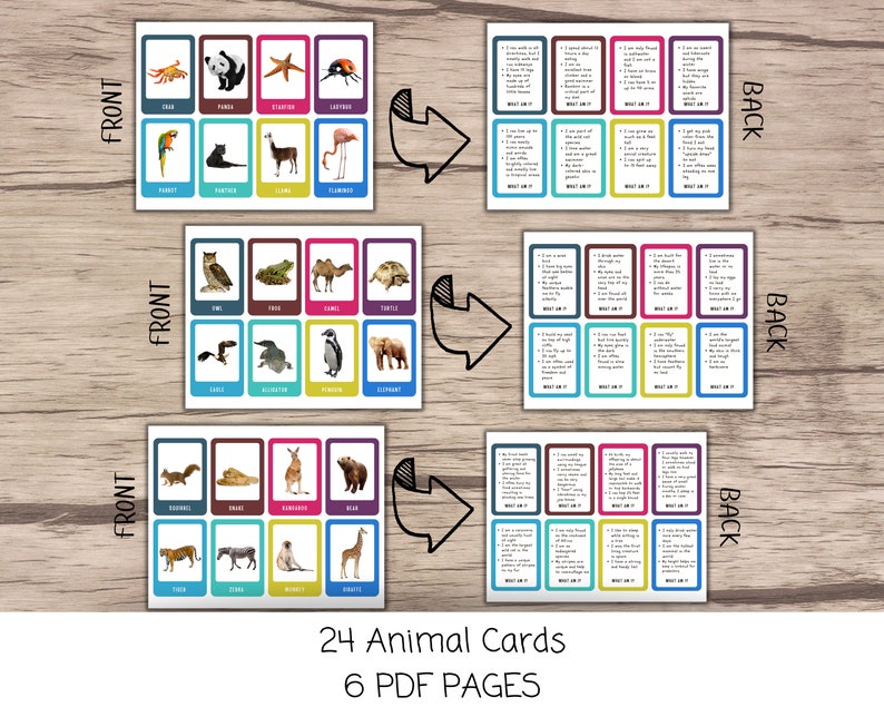 What Am I Animal Science Picture Cards PDF Printable Fun Learning ...