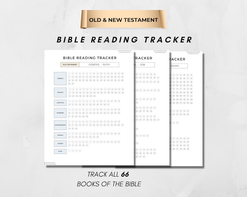Old & New Testament Books of the Bible Tracker, Bible Planning ...