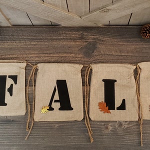 Burlap Hanging Fall Sign Harvest Autumn Decoration Leaves Holiday Wall ...