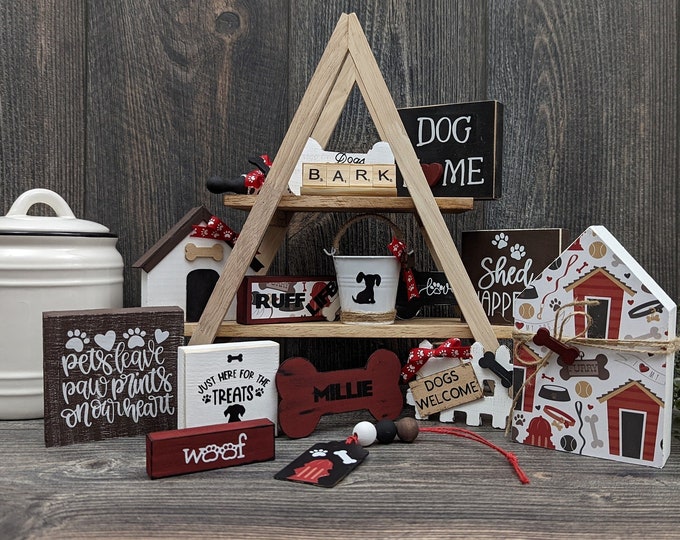 Dog Tiered Tray Items | Doggo Tiered Tray Decor | Dog Tiered Tray ...