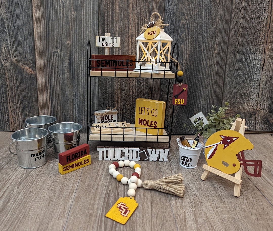 FSU Tiered Tray Items | Florida State Decor | Seminoles | Florida State ...