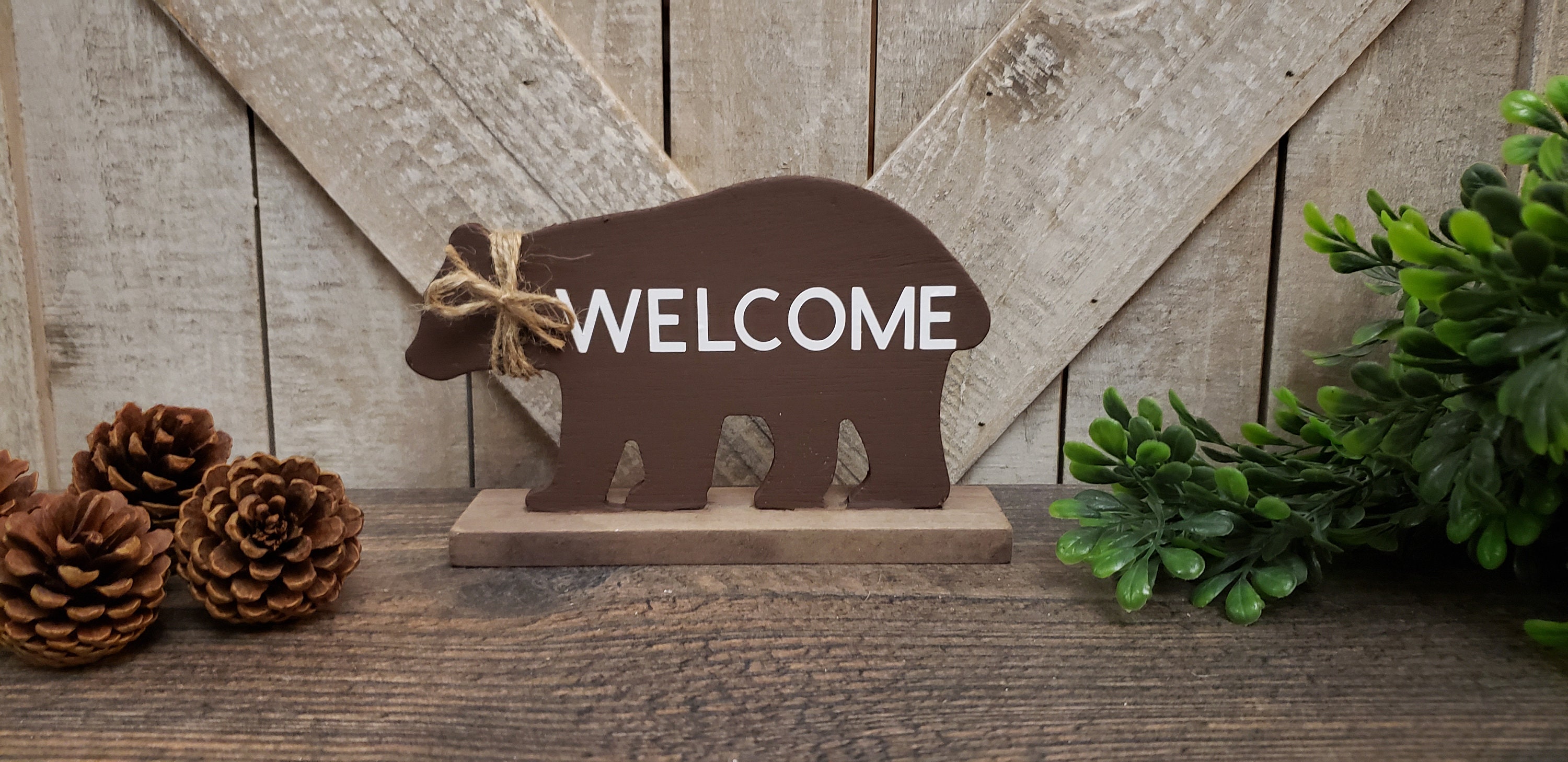 Bear Shelf Sitter Wood Lodge Decor Rustic Farmhouse Home Gift - Etsy