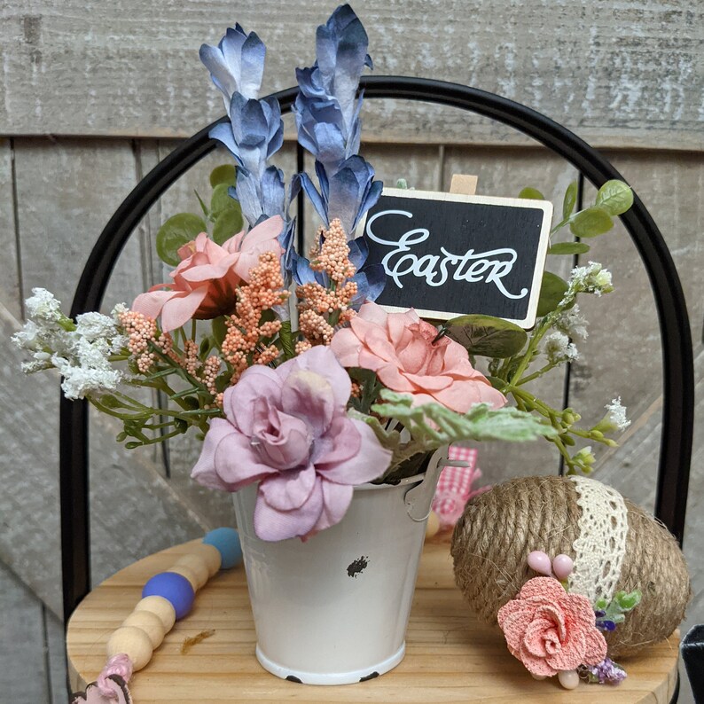 Mini Metal Centerpiece Rabbit Decor Farmhouse Bucket - Etsy