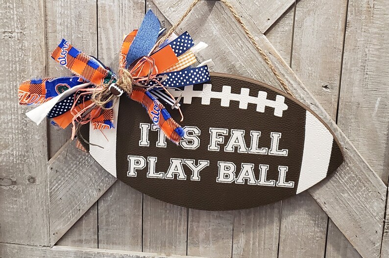 Fall Football Sign Messy Bow University of Florida Gators UF | Etsy