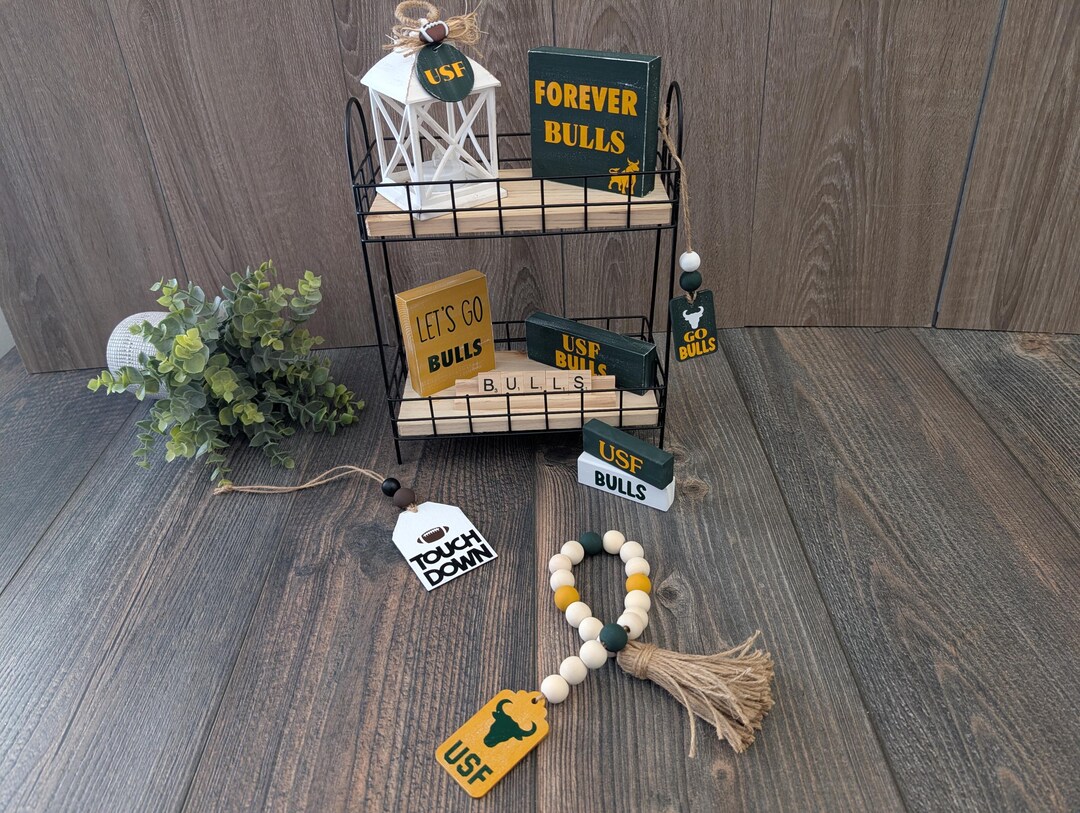 USF Tiered Tray Items | University of South Florida Decor | Bulls | USF ...