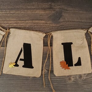 Burlap Hanging Fall Sign Harvest Autumn Decoration Leaves Holiday Wall ...