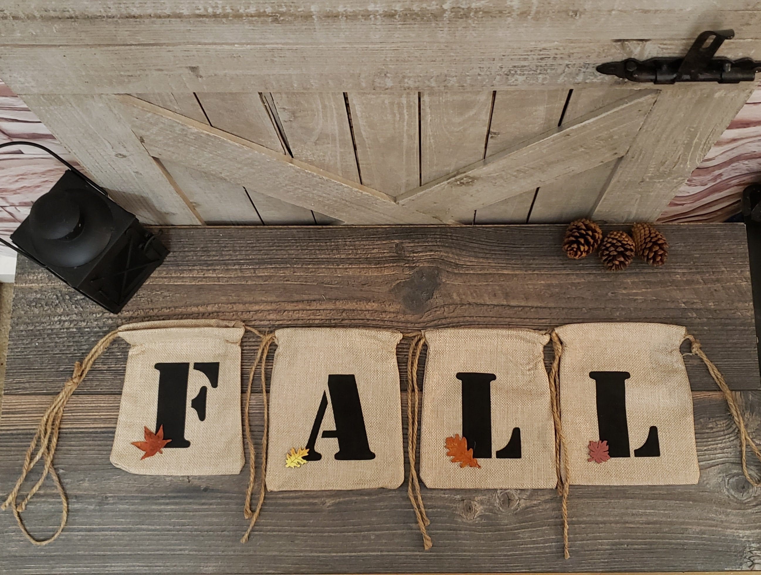 Burlap Hanging Fall Sign Harvest Autumn Decoration Leaves - Etsy