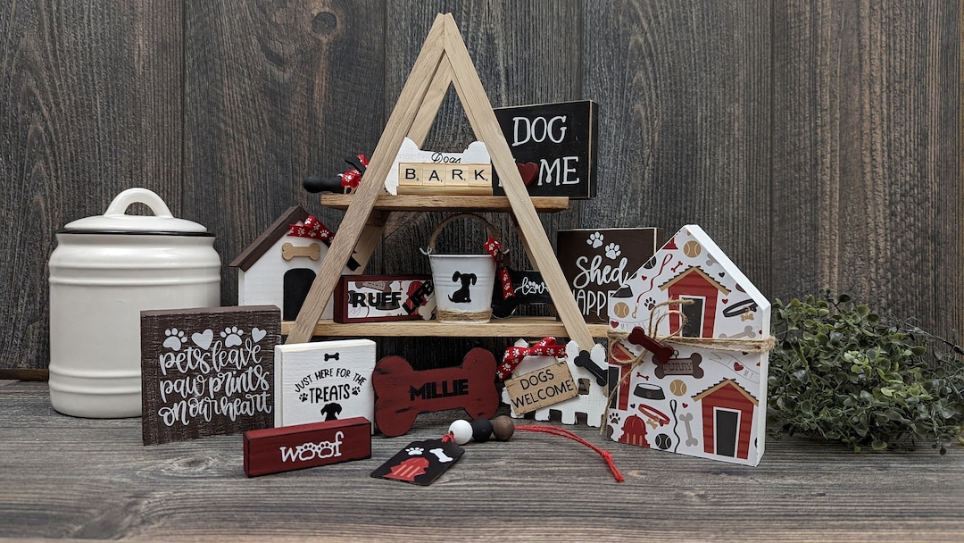 Dog Tiered Tray Items | Doggo Tiered Tray Decor | Dog Tiered Tray ...