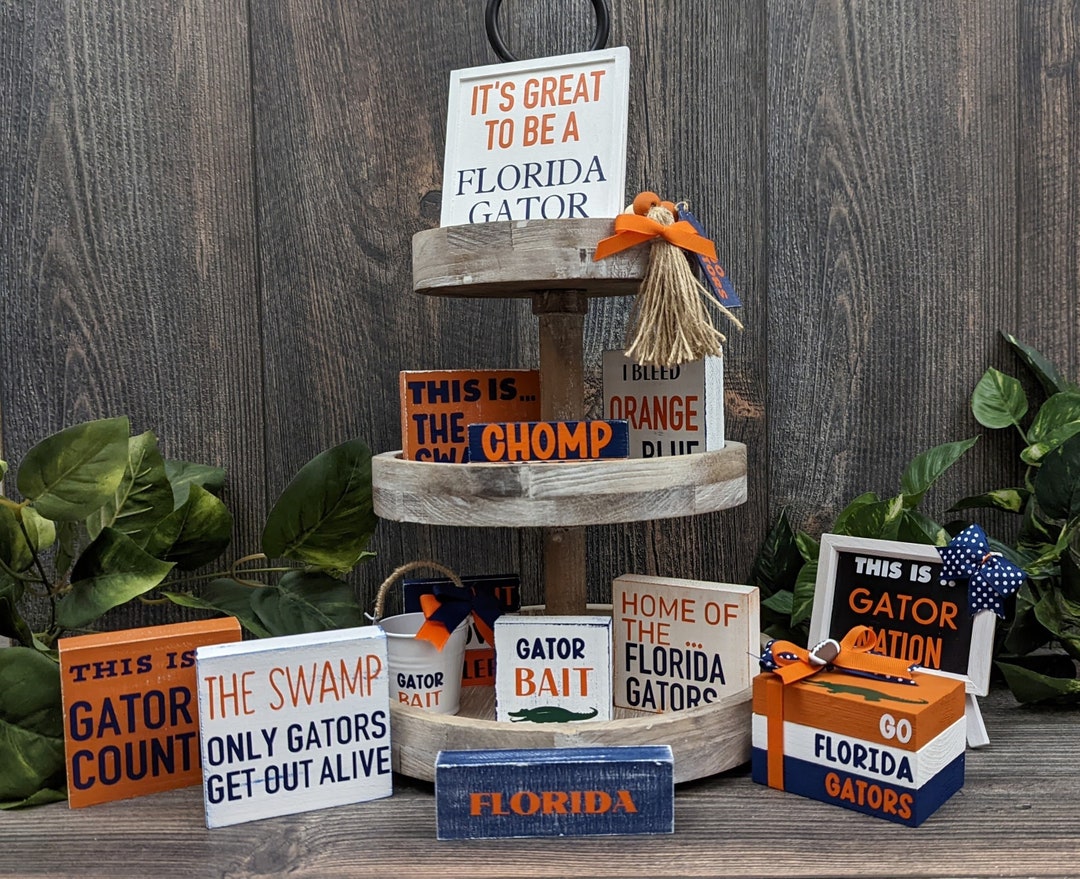 Florida Gator Tiered Tray Items | University of Florida Decor | UF ...