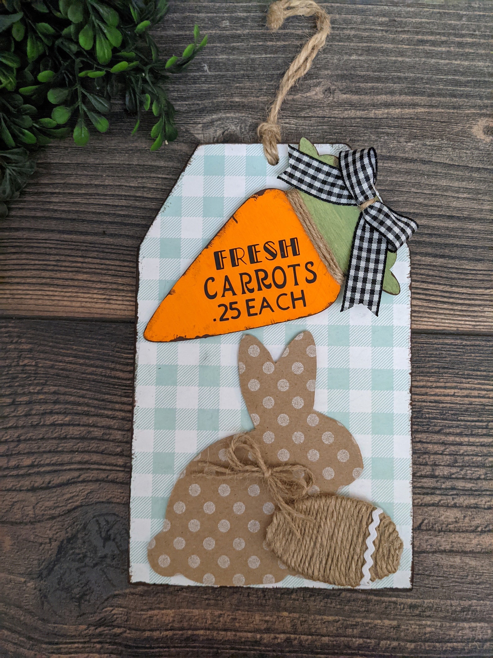 Easter Hanging Tag Sign Hanger Bow Spring Shelf Sitter MDF - Etsy