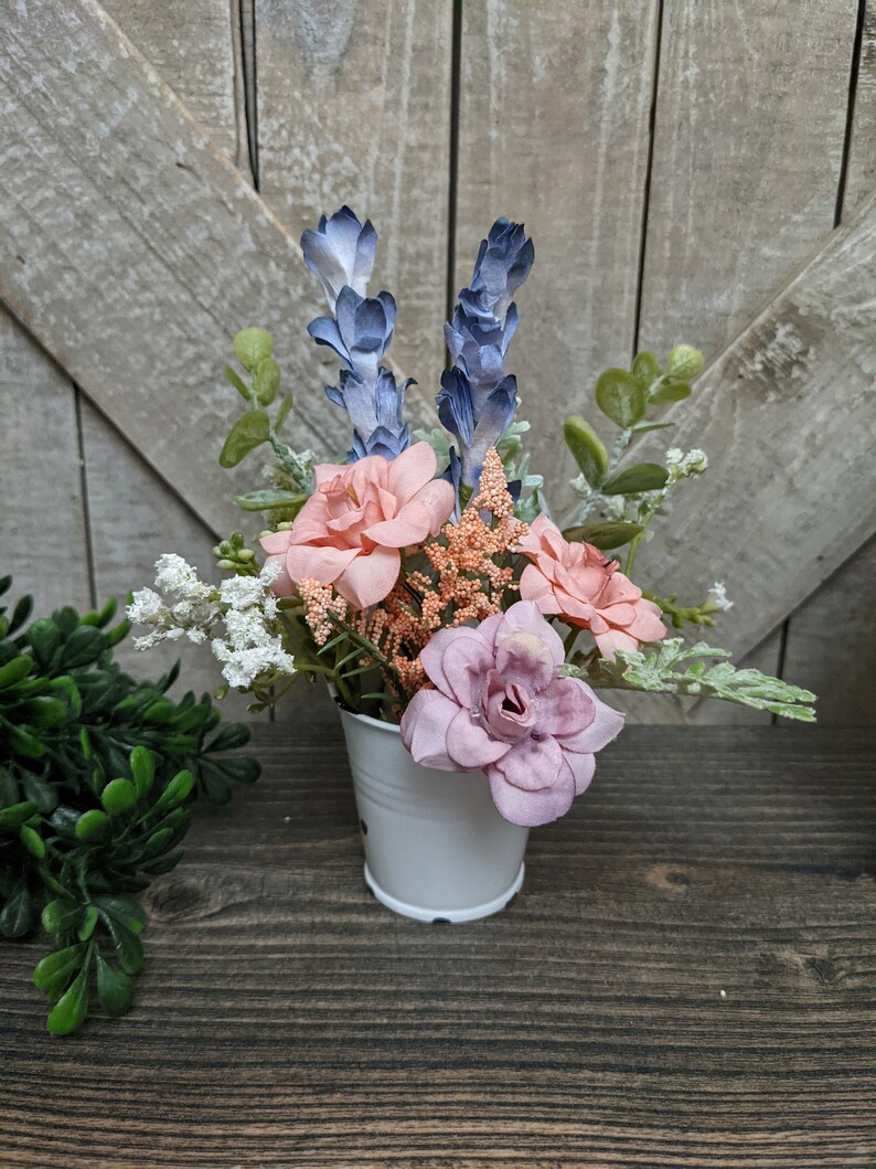 Mini Metal Centerpiece Rabbit Decor Farmhouse Bucket - Etsy