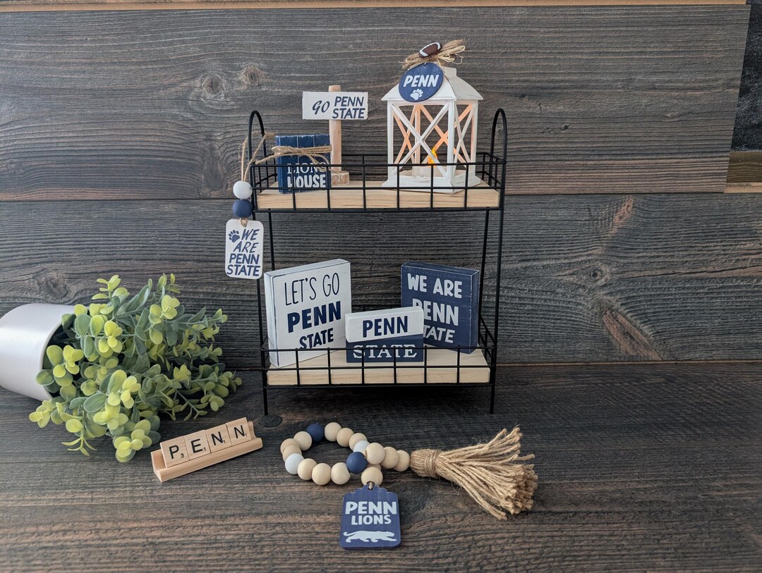 Penn Statetiered Tray Items | Pennsylvania State College Decor | Lions ...