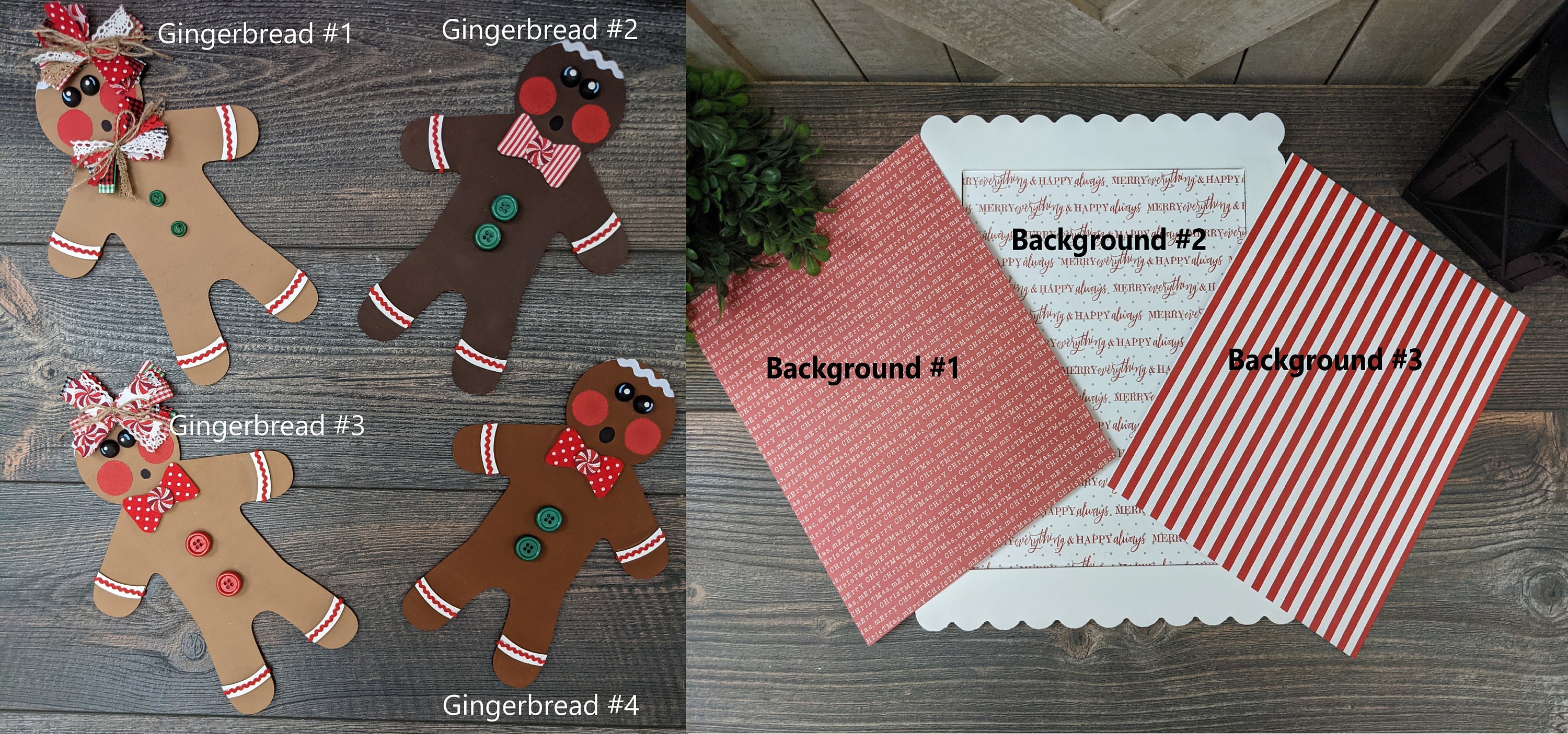Wood Gingerbread Boy or Girl Wall Décor Door Hanger Sign Decoration ...