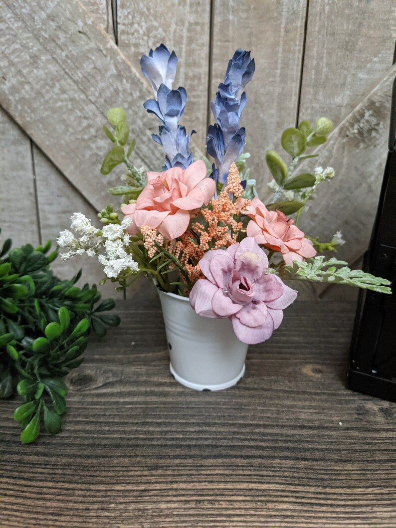 Mini Metal Centerpiece Rabbit Decor Farmhouse Bucket - Etsy