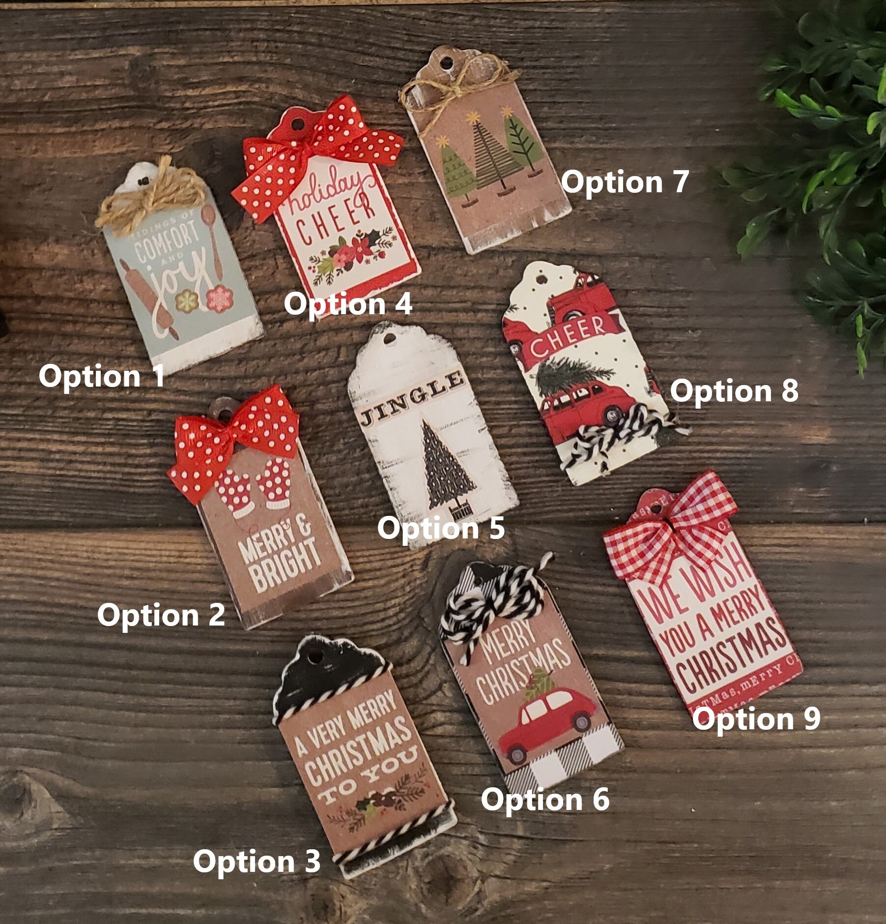 Wood Beaded Garland Tiered Tray Tag Rustic Farmhouse Decor | Etsy