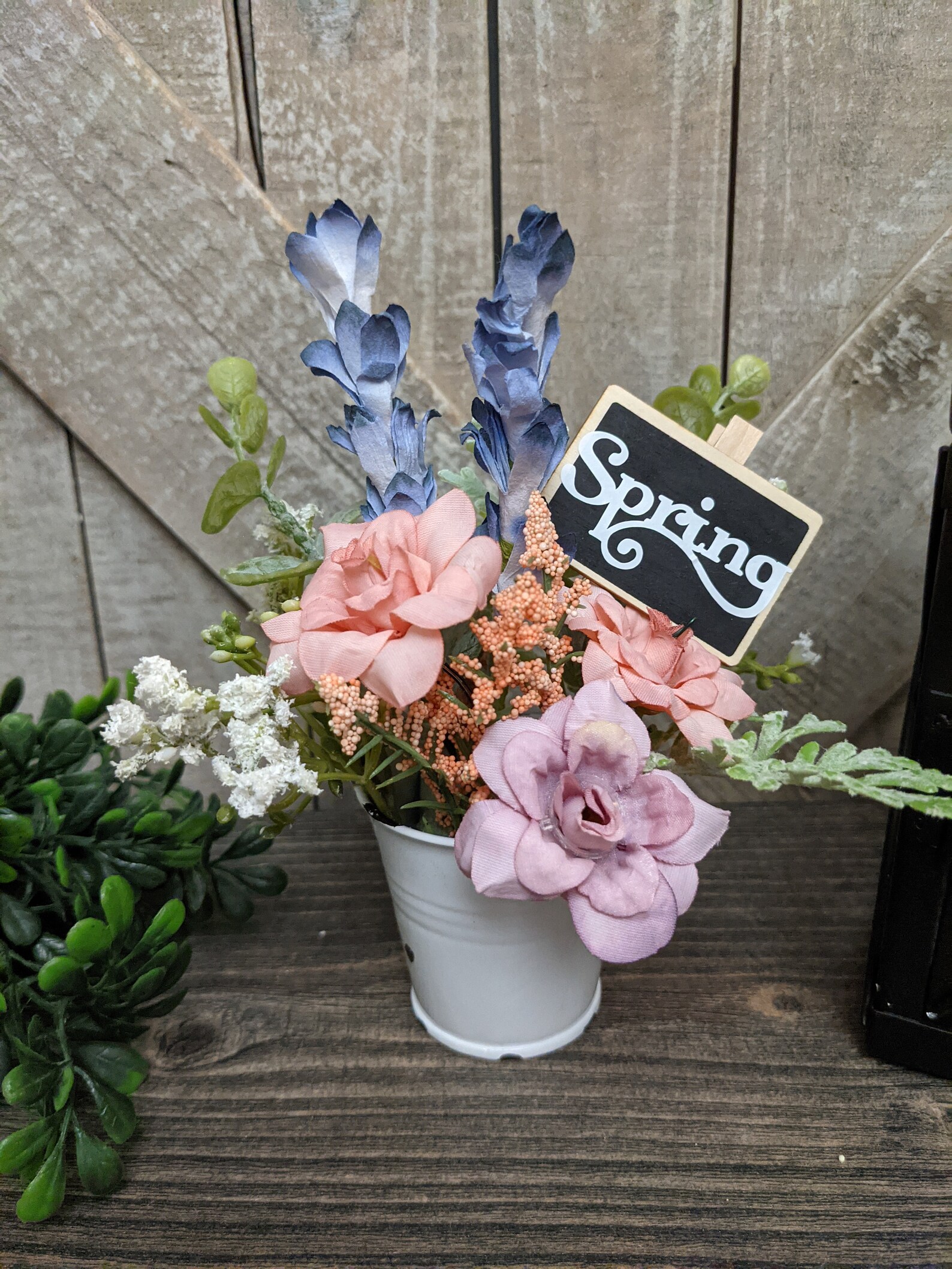Mini Metal Centerpiece Rabbit Decor Farmhouse Bucket - Etsy