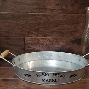 Galvanized Tray Fresh Farm Christmas Tree | Farm Fresh Market Farmhouse ...