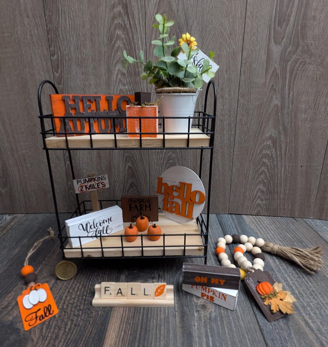 Fall Arrangements | Fall Tiered Tray Items | Autumn Harvest Decor ...