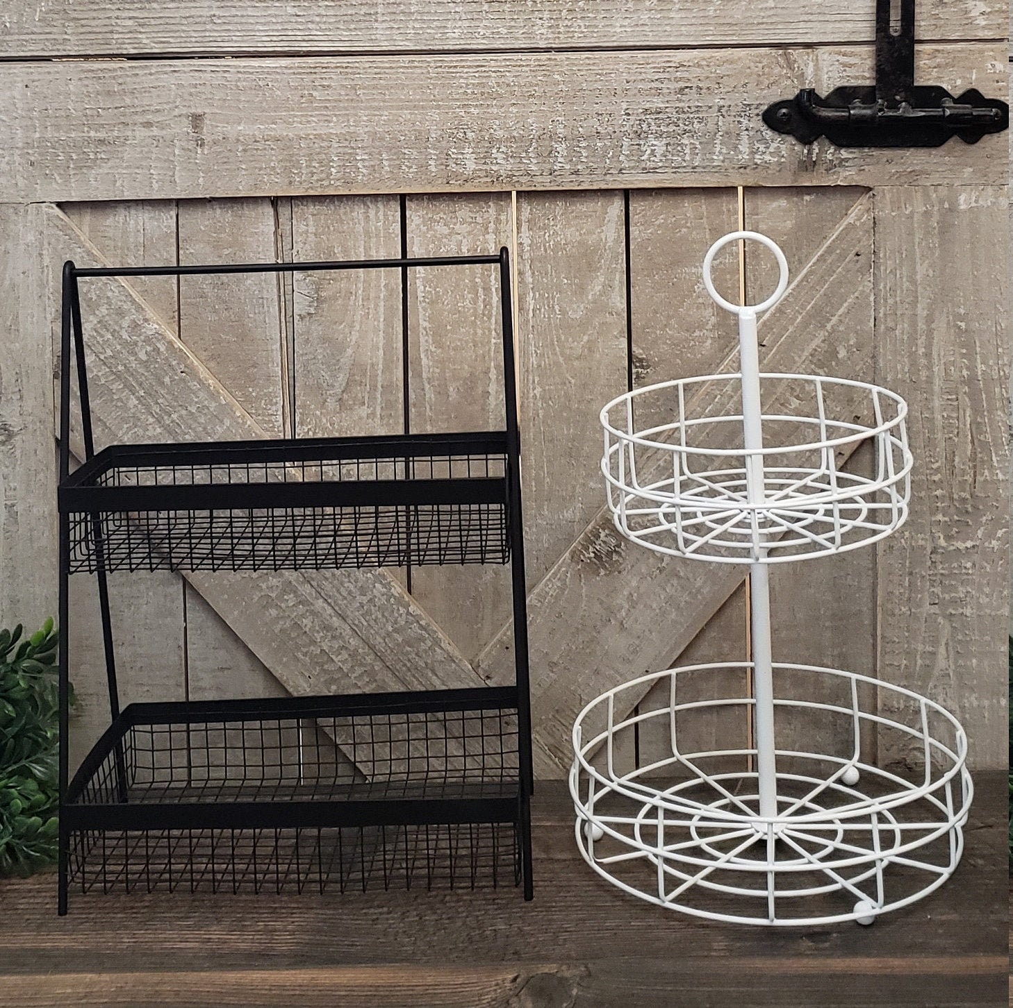 Metal Tiered Tray Bow Decor Rustic Farmhouse Tier Decoration Bow Black ...