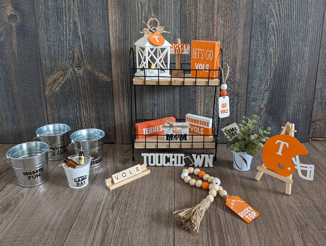 Volunteers Tiered Tray Items | University of Tennessee Decor ...