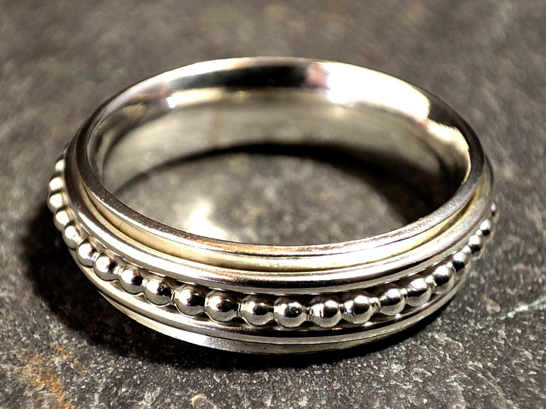 Spinning Ring Fidget Ring Spinner Ring Sterling Silver - Etsy