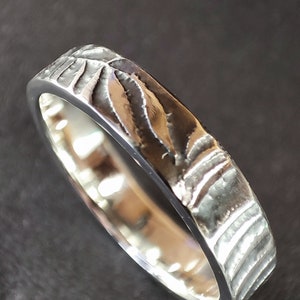 Silver Fern Ring, Sterling Silver, Textured, Oxidised, Statement Ring ...