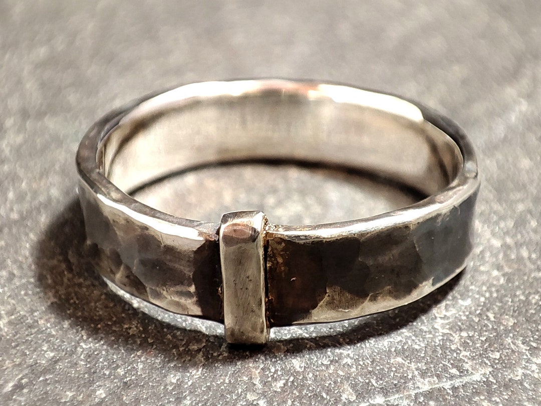 Scottish Celtic Wedding Ring, Outlander Ring, Aged Sterling Silver Band ...