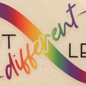 Different Not Less Decal, Autism Decal, Autism Awareness, Rainbow Decal ...