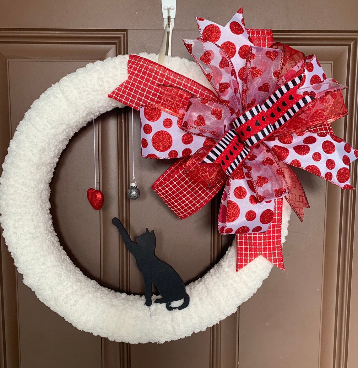 Cat Wreath Everyday Cat Wreath Christmas Cat Wreath - Etsy