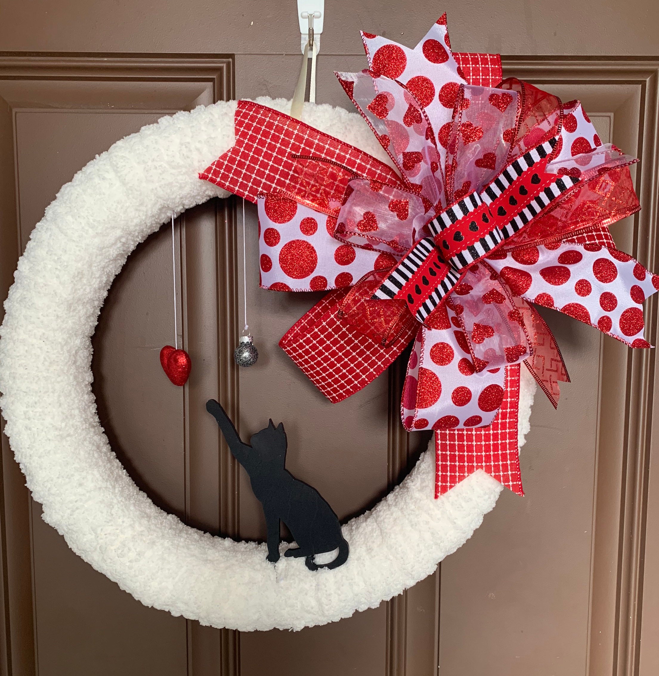 Cat Wreath Everyday Cat Wreath Christmas Cat Wreath - Etsy UK
