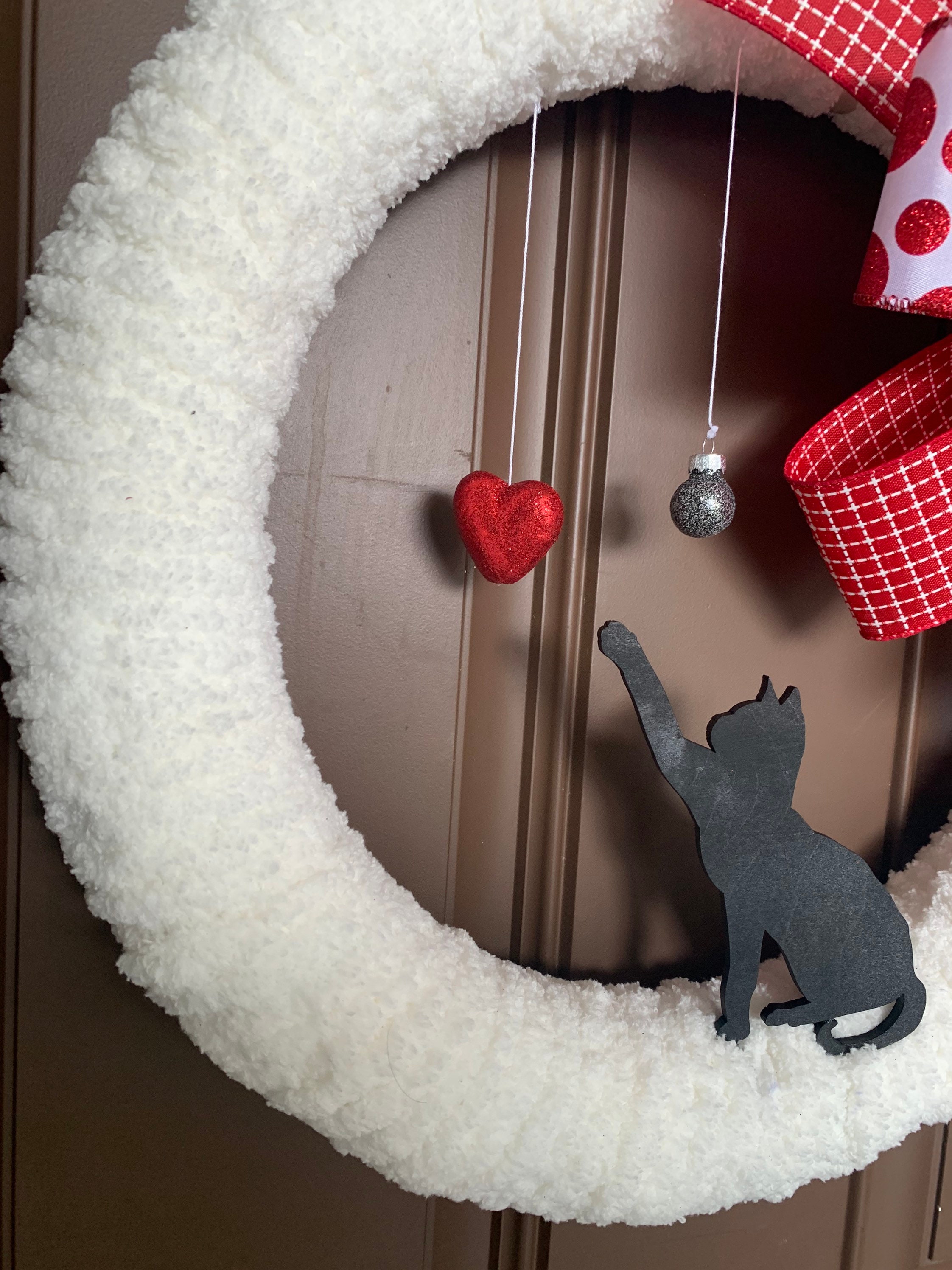 Cat Wreath Everyday Cat Wreath Christmas Cat Wreath - Etsy